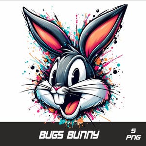 5 PNG Bunny Head Png Bugs Splash and Watercolor Png Bunny Transparent ...