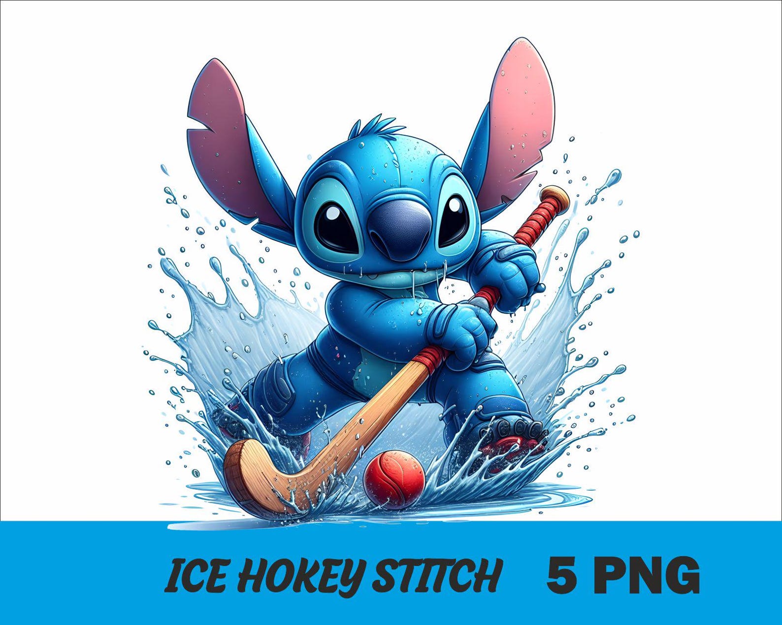 5 PNG Ice Hokey Stitch Png Stitch Splash and Watercolor Png Hokey ...
