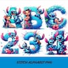 Lilo & Stitch Alphabet Font SVG PNG Lilo Stitch Letters, Numbers Kid's ...