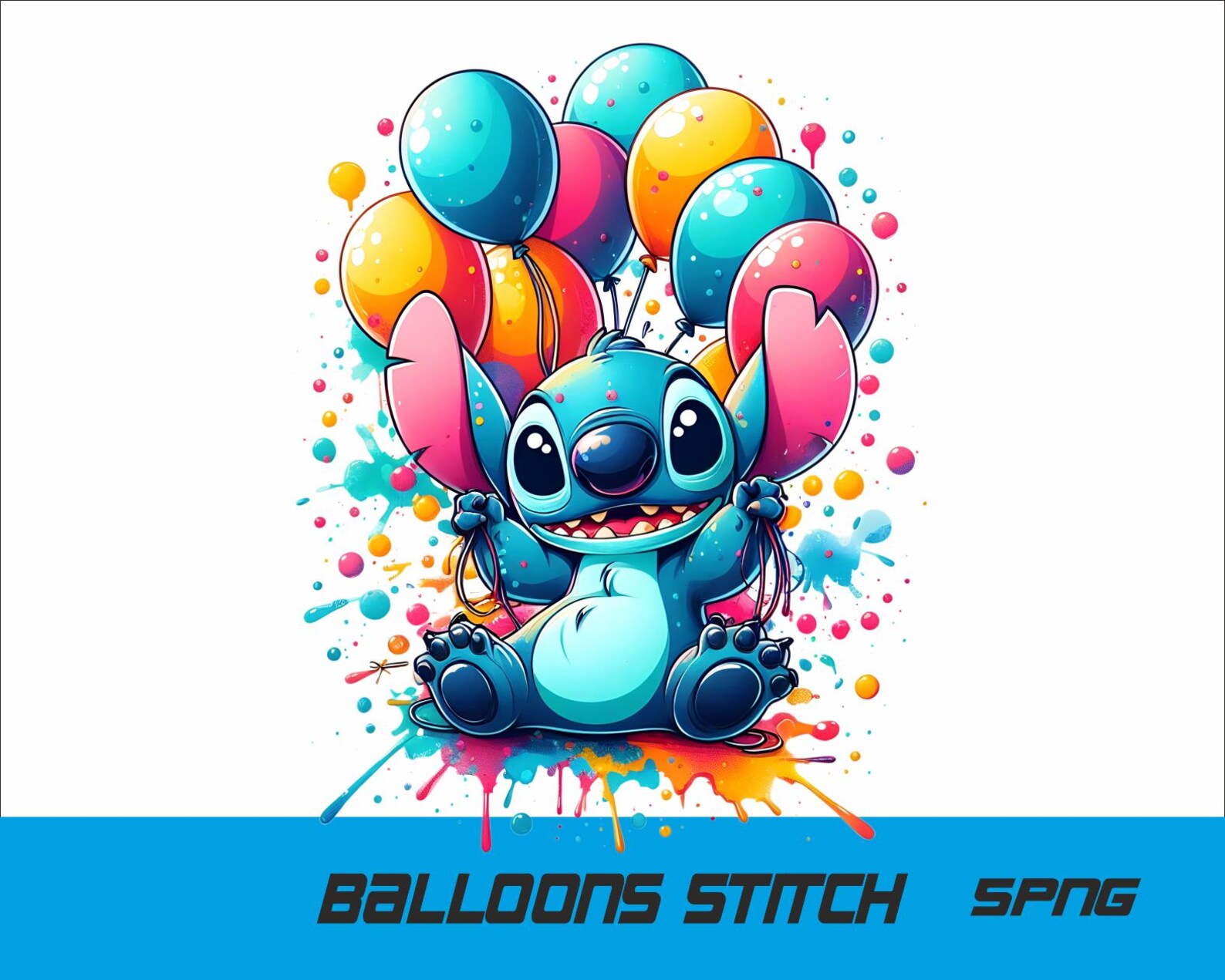 5 PNG Balloons Stitch Png Stitch Splash and Watercolor Png Stitch ...