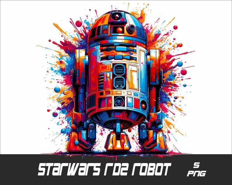 5 PNG Starwars RD2 Robot Png Splash and Watercolor Png Starwars ...