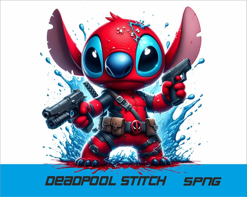 5 PNG Stitch Super Hero Png Stitch Splash y Watercolor Png Stitch ...