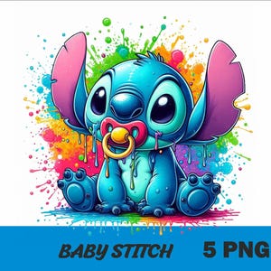5 PNG Baby Stitch Png Stitch Splash and Watercolor Png Stitch ...