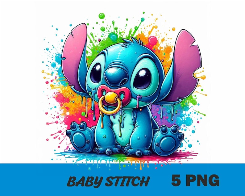 5 PNG Baby Stitch Png Stitch Splash and Watercolor Png Stitch ...
