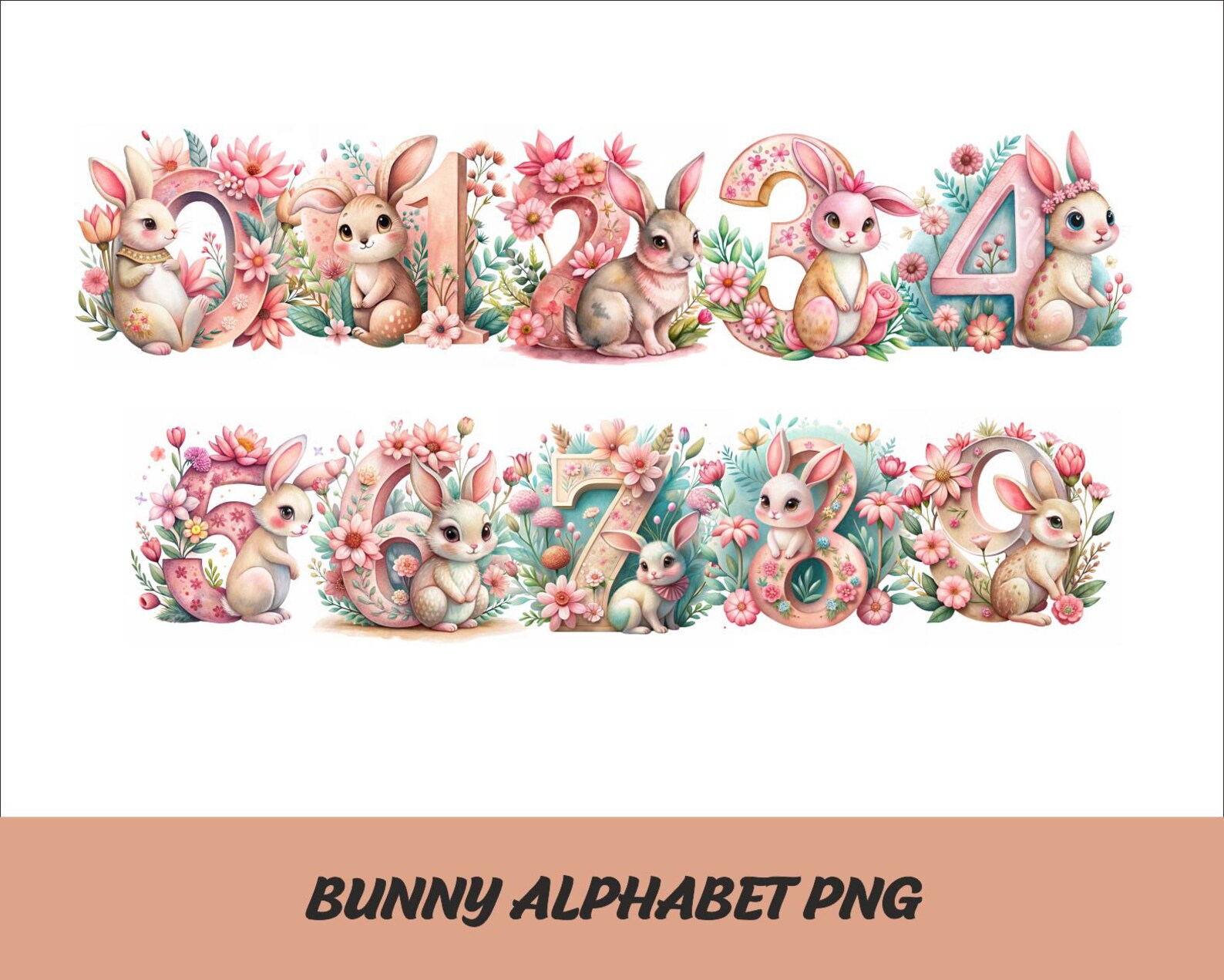 Cute Bunny Alphabet Png Font Baby Bunny Letters Png Font Cute Bunny ...
