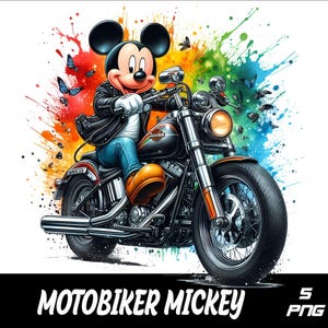 5 PNG Motobiker Mickey Png Mouse Splash and Watercolor Png Mouse ...