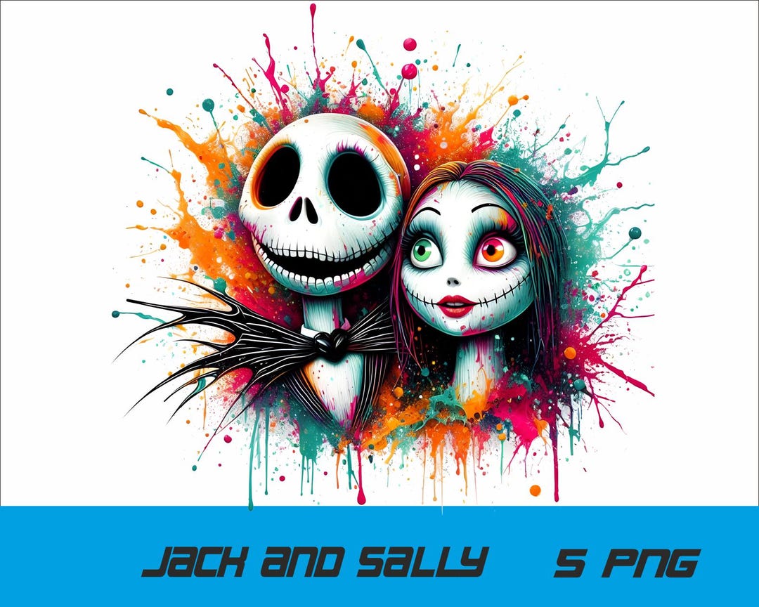 5 PNG Jack and Sally Png Splash and Watercolor Png Jack and ...