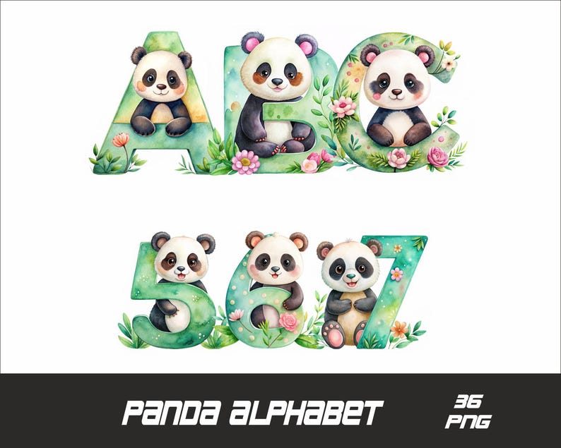 Panda Alphabet Png Font Panda Letters Png Font Panda Alphabet Png Mask ...