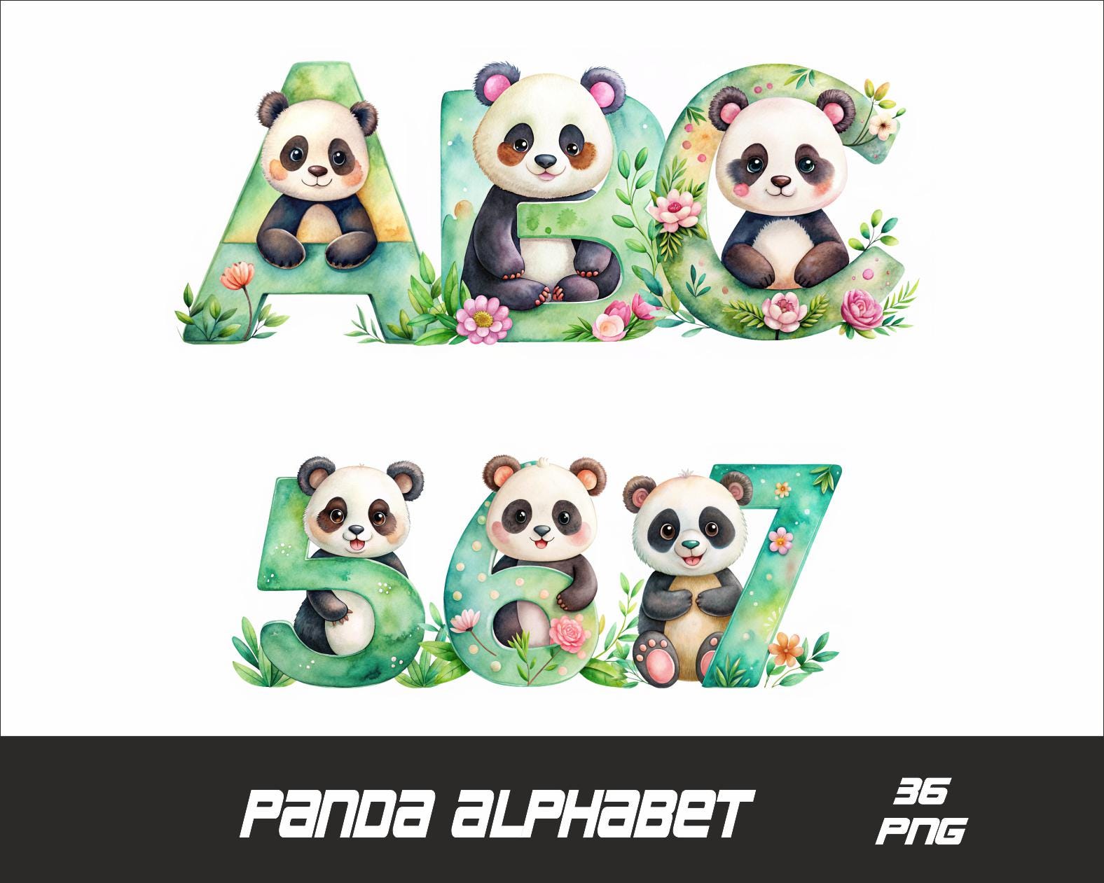 Panda Alphabet Png Font Panda Letters Png Font Panda Alphabet Png Mask ...
