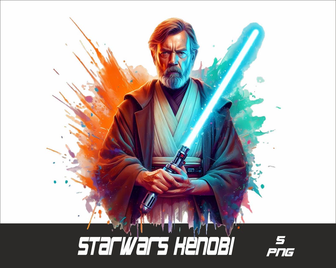 5 PNG Starwars Kenobi Png Splash and Watercolor Png Starwars ...
