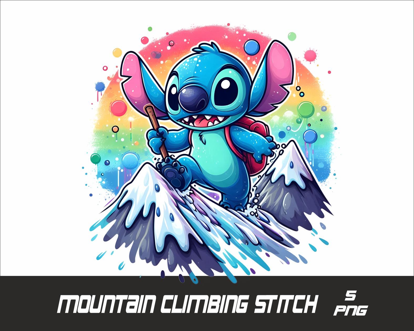 5 PNG Mountain Climbing Stitch Png Stitch Splash and Watercolor Png ...