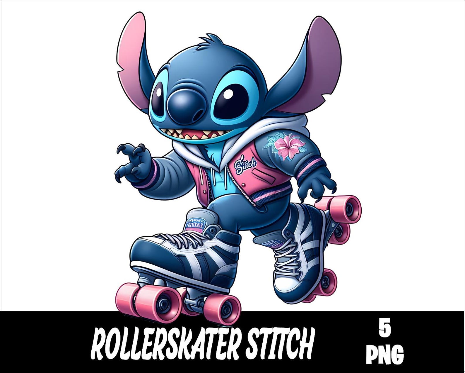 5 PNG Rollerskate Stitch Png Stitch Splash and Watercolor Png Stitch ...