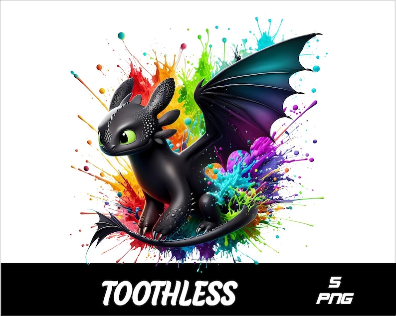 5 PNG Night Fury Png Splash and Watercolor Png Toothless Transparent ...
