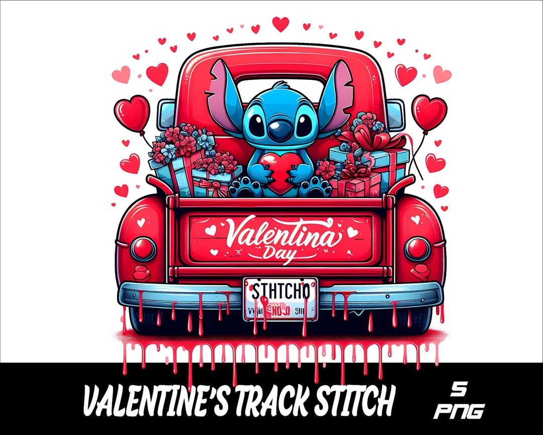 5 PNG Valentine's Day Track Stitch Png Stitch Splash and Watercolor Png ...