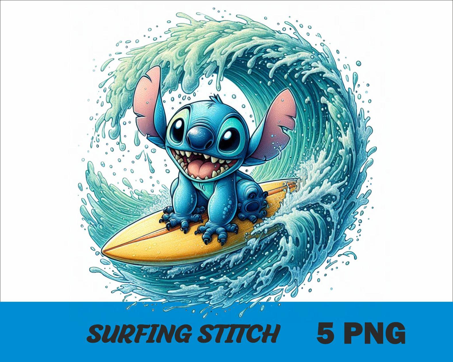 5 PNG Surfing Stitch Png Stitch Splash and Watercolor Png Stitch ...
