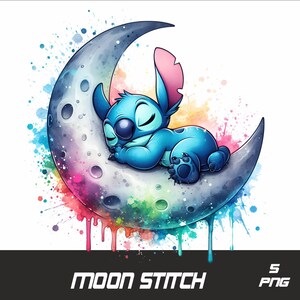 5 PNG Moon Stitch Png Stitch Splash and Watercolor Png Sleep Stitch ...