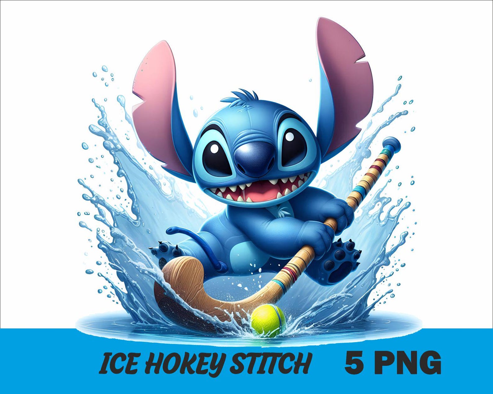 5 PNG Ice Hokey Stitch Png Stitch Splash and Watercolor Png Hokey ...