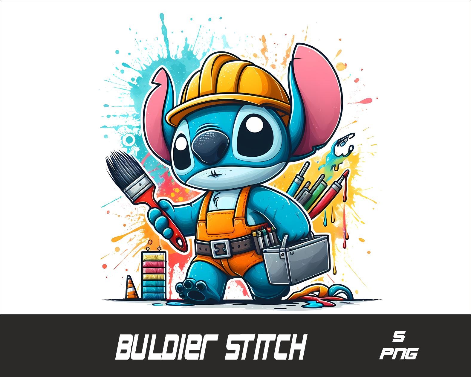 5 PNG Builder Stitch Png Stitch Splash and Watercolor Png Builder ...