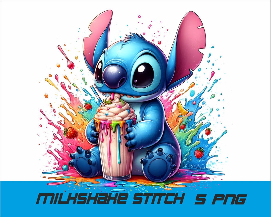 5 PNG Milkshake Stitch Png Stitch Splash and Watercolor Png Stitch ...