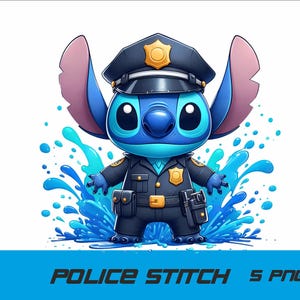 5 PNG Police Stitch Png Stitch Splash and Watercolor Png Stitch ...