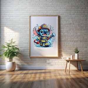 5 PNG Fireman Stitch Png Stitch Splash and Watercolor Png Fireman ...