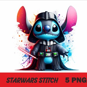 5 PNG Starwars Jedi Stitch Png Stitch Splash and Watercolor Png Stitch ...