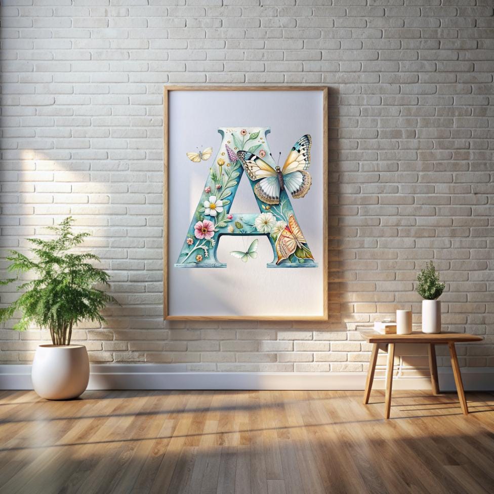 Butterfly Alphabet Png Font Watercolor Butterfly Letters Png Butterfly ...