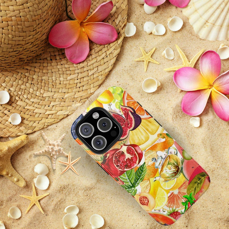 Fruity European Summer Collage Tough Phone Case, Spring Summer Trendy ...
