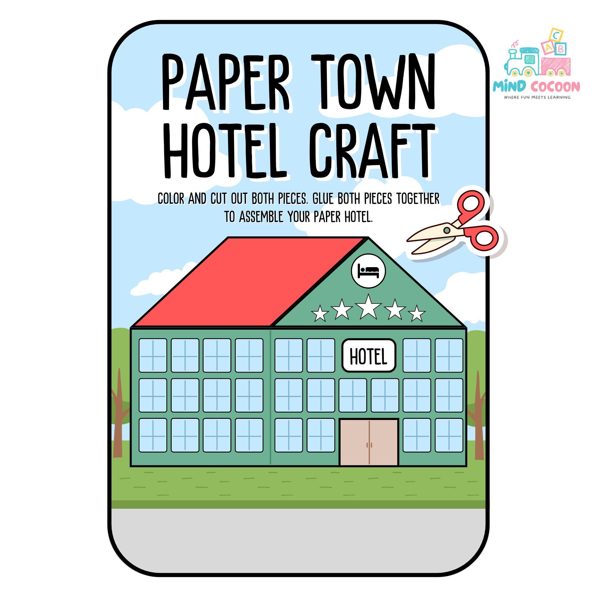 Paper Town Printable: Cut, Color & Build City (PDF Download) - Etsy