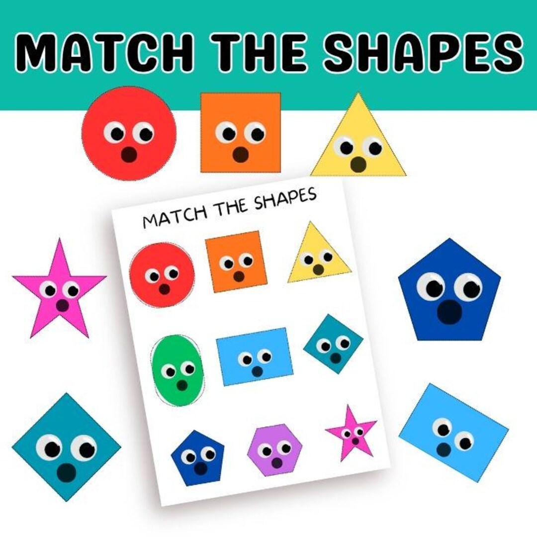 Match the Shape Printable Activity | Shape Matching Busy Book for Kids ...
