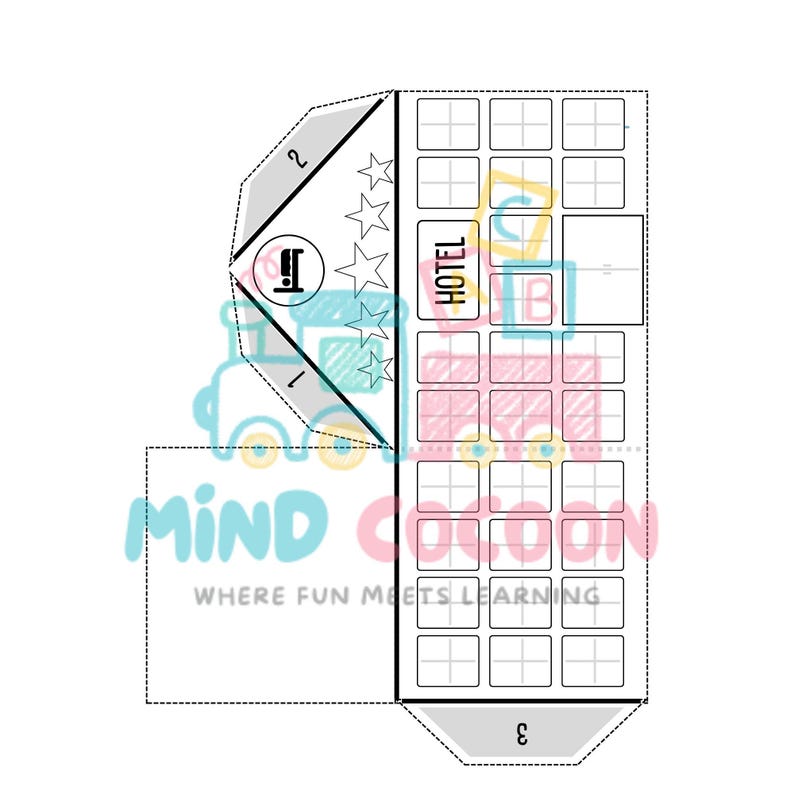 Paper Town Printable: Cut, Color & Build City (PDF Download) - Etsy