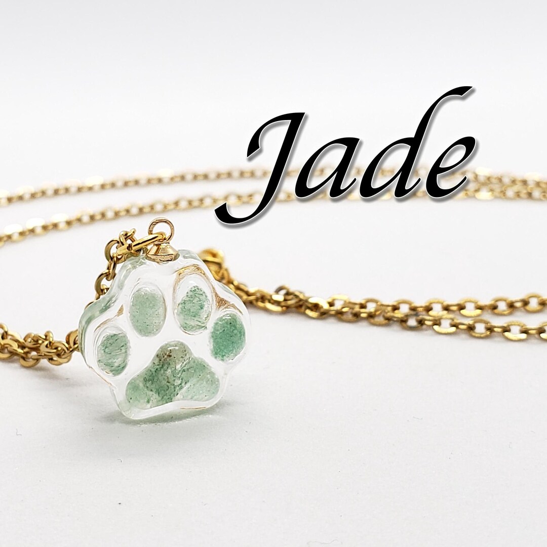 Jade Crystal Paw Necklace - Etsy