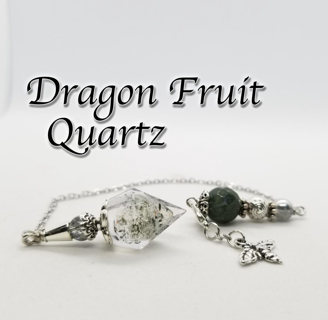 Dragon Fruit Quartz Crystal "stubby" Pendulum - Etsy