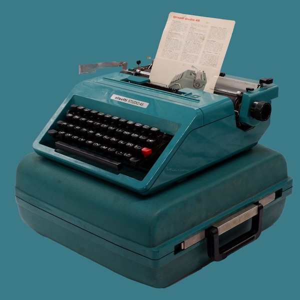 Blue Typewriter - Etsy