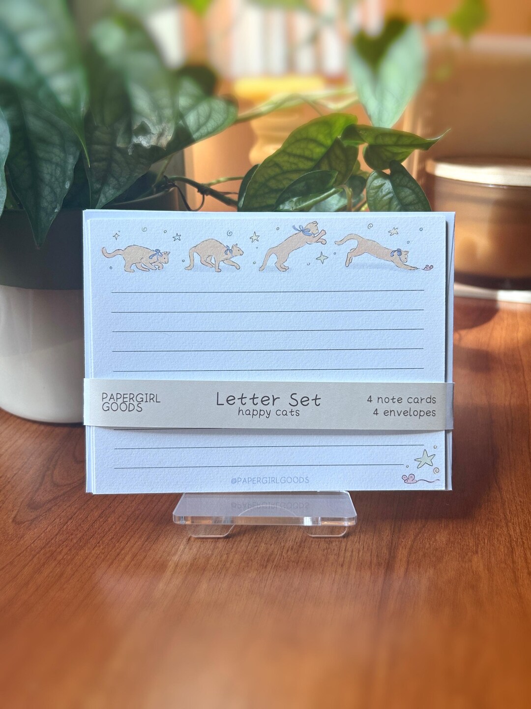 Letter Writing Set - Happy Cats - Cute Animal Letter Set - Vintage ...