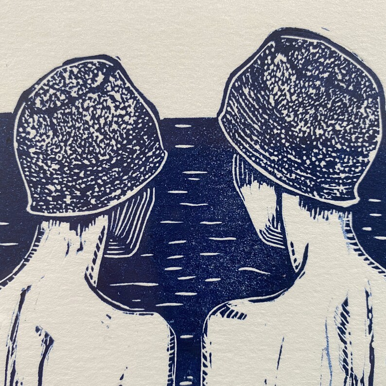 Linocut- Ocean Conversations - Etsy