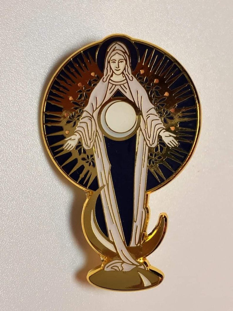 Our Lady of the Eucharist Enamel Pin – Catholic Keepsake, USA Made - Etsy