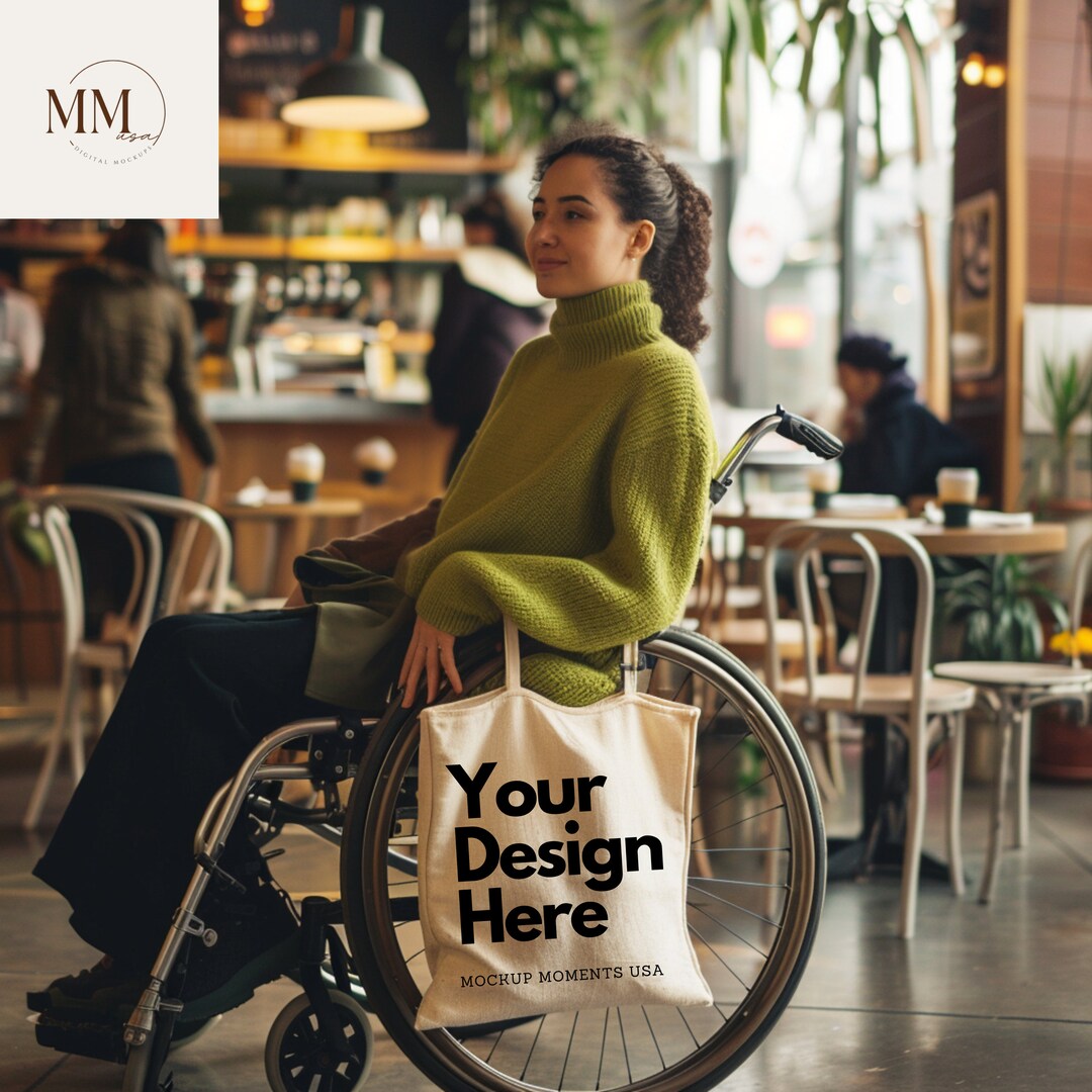Canvas Tote Bag Mockup Disability Design, POD Mockup, Other Mockup ...
