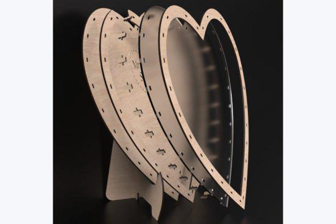 Laser Cut Heart Drop Box Svg Files - Etsy