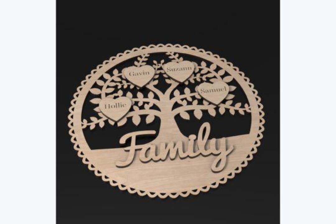 Laser Cut Family Tree Svg Files - Etsy