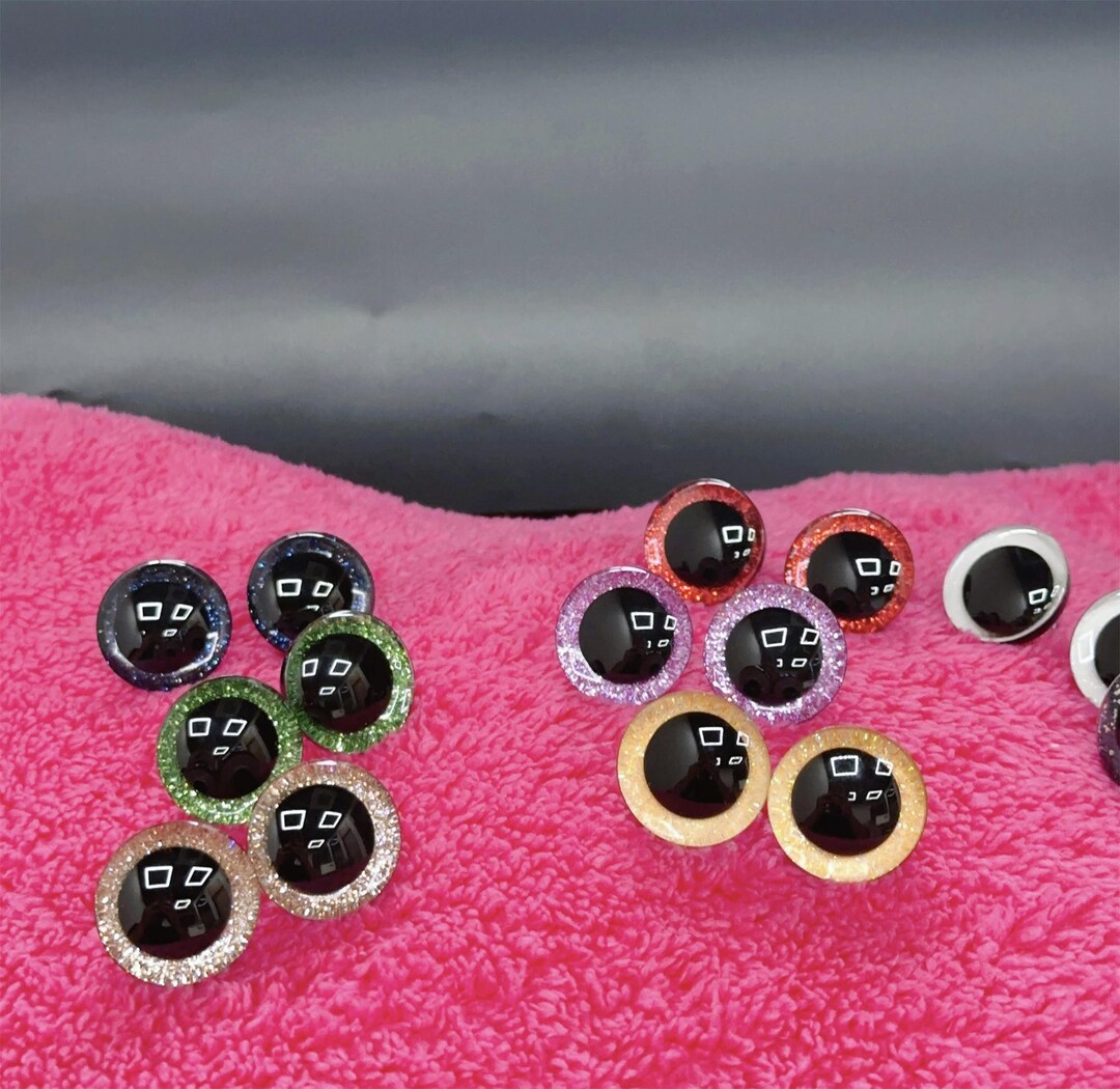 12-30mm Sparkling 3D Safety Eyes Doll Making Crocheting and Amigurumi ...