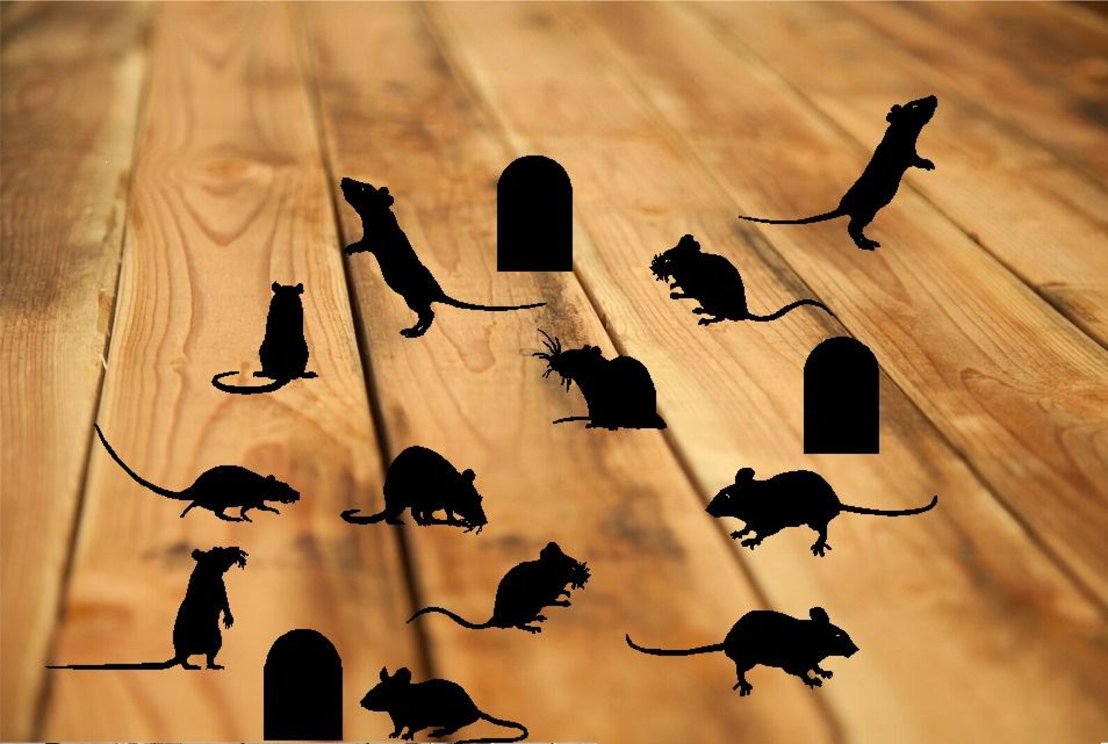 Mice and Holes Wall or Window Decal Halloween - Etsy