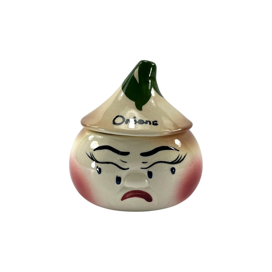 Deforest of California Anthropomorphic Onion Jar Hand Painted Vintage ...