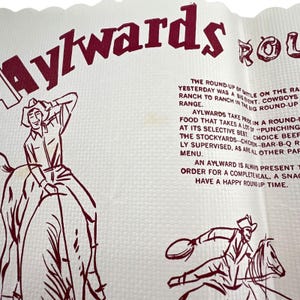 Vintage Chicago Restaurant Paper Placemat Aylwards Round up 1960s 70s ...