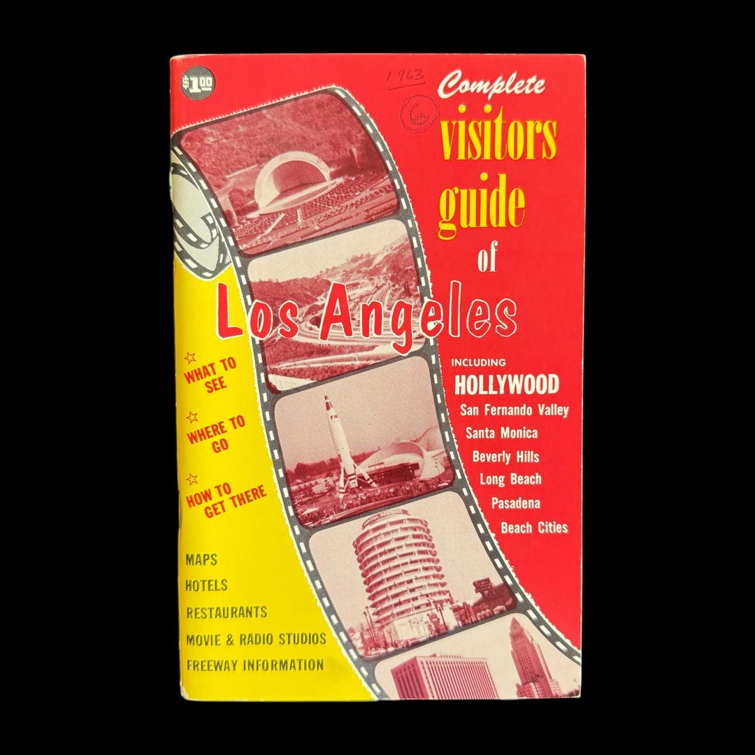 1958 Los Angeles Complete Visitors Guide Booklet With Maps ...