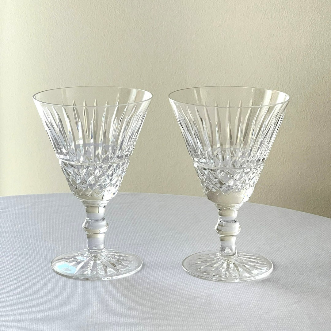 Waterford Tramore Water Goblets Set of 2 Crystal Footed Glasses 5 5/8 ...