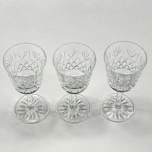 Thomas Webb Crystal Claret Wine Glasses Warwick Pattern 6 Sided Stem ...