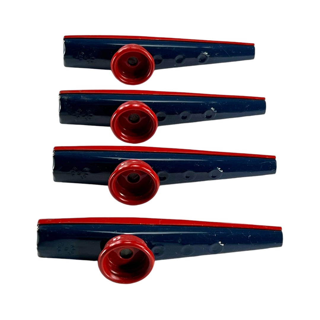 Metal Kazoo Vintage Made in USA Red and Blue 4 VG Working Condition ...