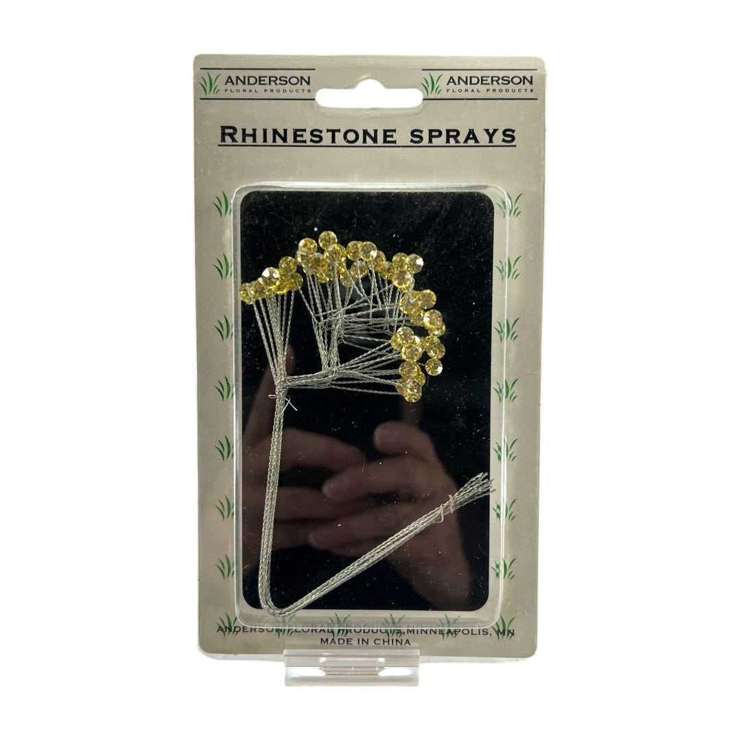 Jonquil Yellow Rhinestone Sprays Anderson Floral Products 12 Stems NIP ...