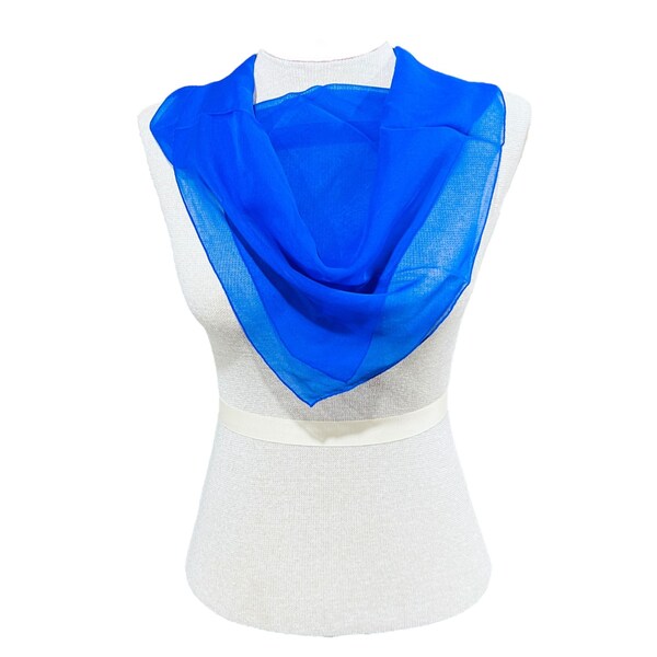 Blue Silk Scarf - Etsy